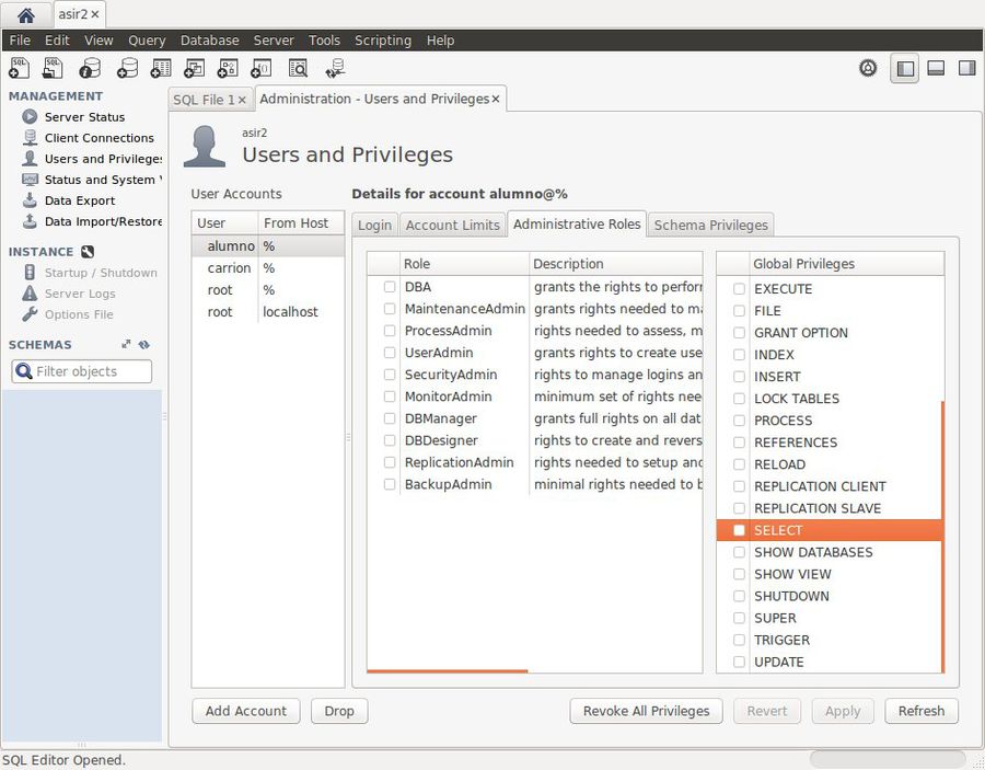 Acceso Bases De Datos Do Alumnado Ms Sql Server Mysql Postgresql E Mongodb Guía E Titoriais